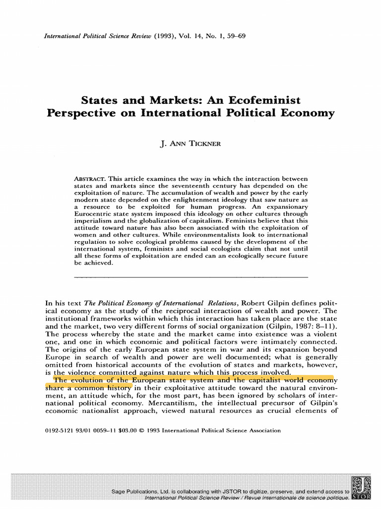 59 - States and Markets - An Ecofeminist Perspective On International ...