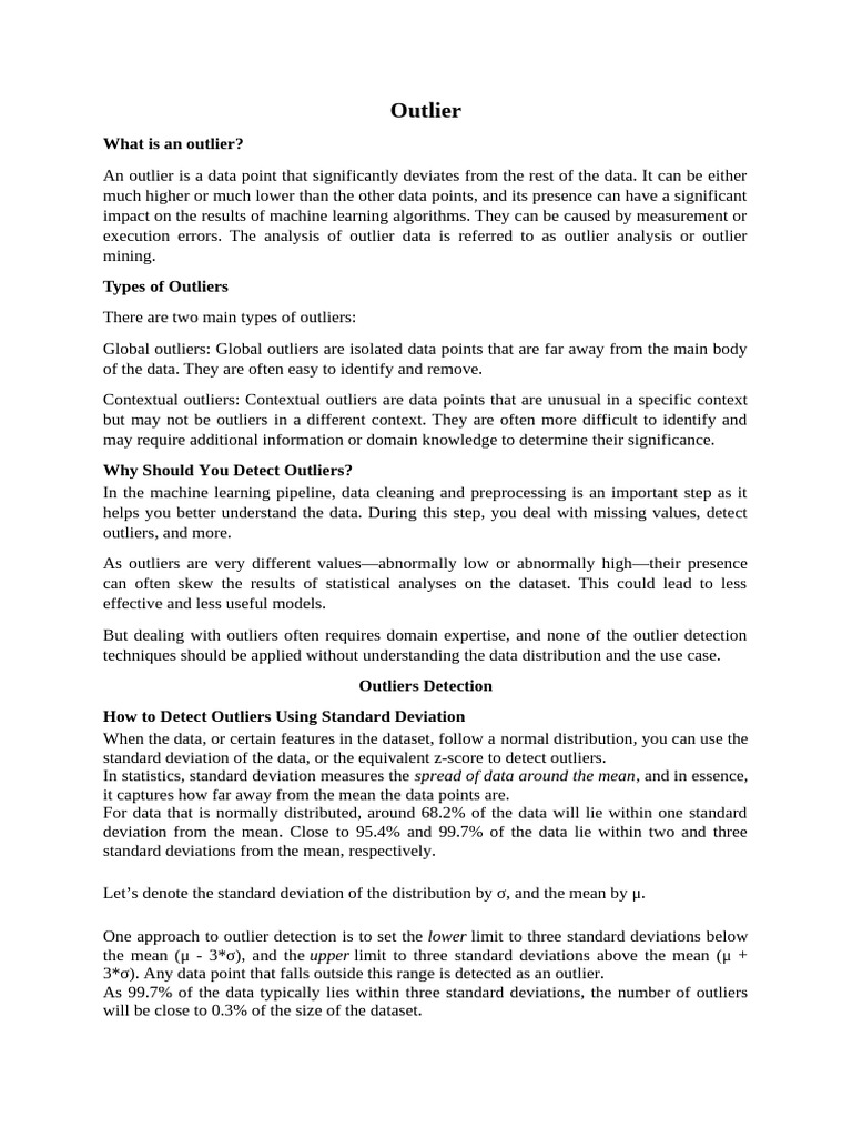 Outlier Detection and Removal | PDF | Quartile | Outlier