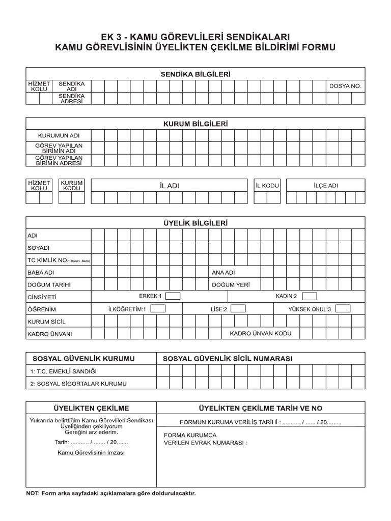 Istifa Formu 2 | PDF