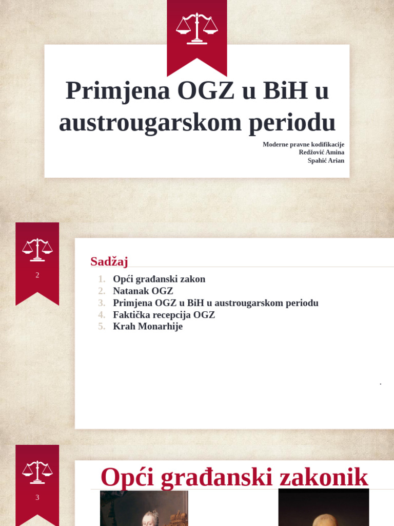 Primjena OGZ U BiH U Austrougarskom Periodu | PDF