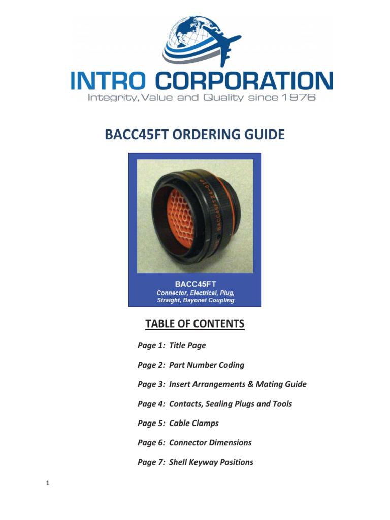 BACC45FT Connector Ordering Guide | PDF | Electrical Connector ...