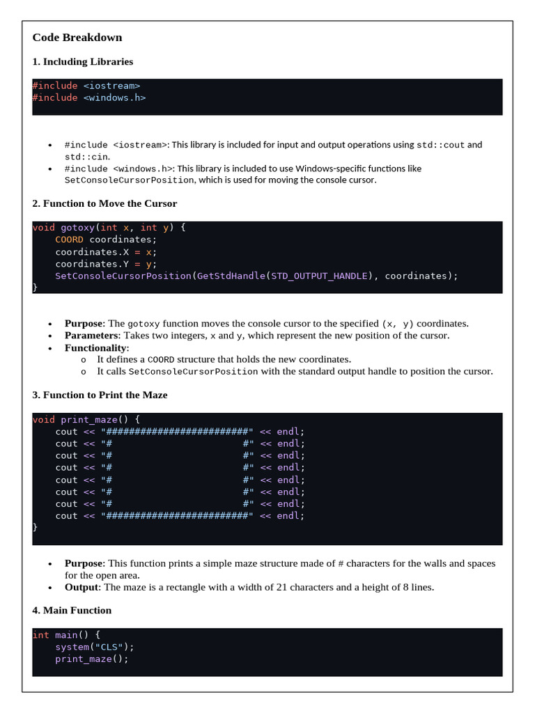Code Breakdown (Moving A Letter in Different Directions | PDF | Parameter (Computer Programming ...