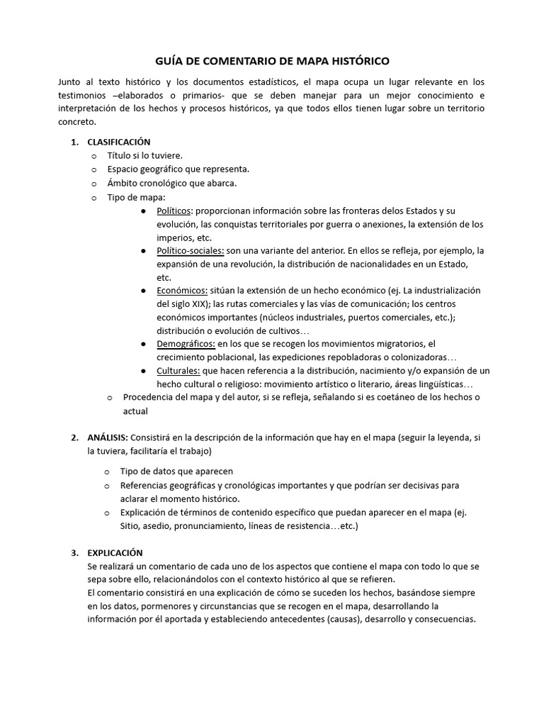 Guia Comentario Mapas | PDF | Mapa