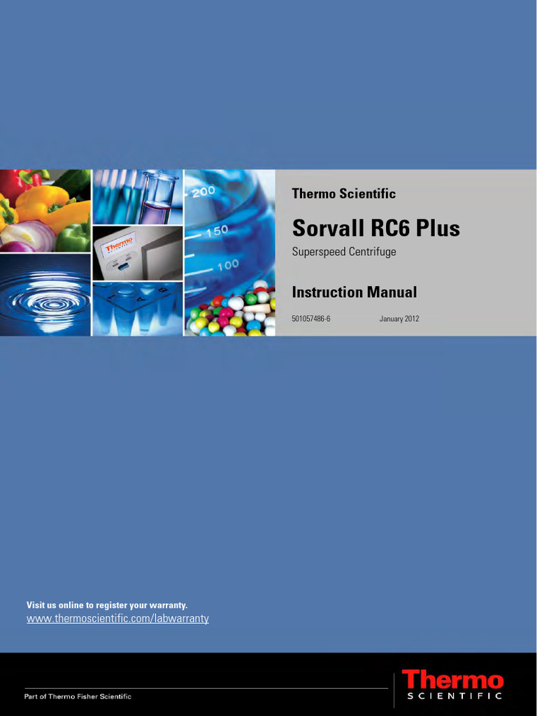 Sorvall rc6 User Manual | PDF | Centrifuge | Radioactive Contamination