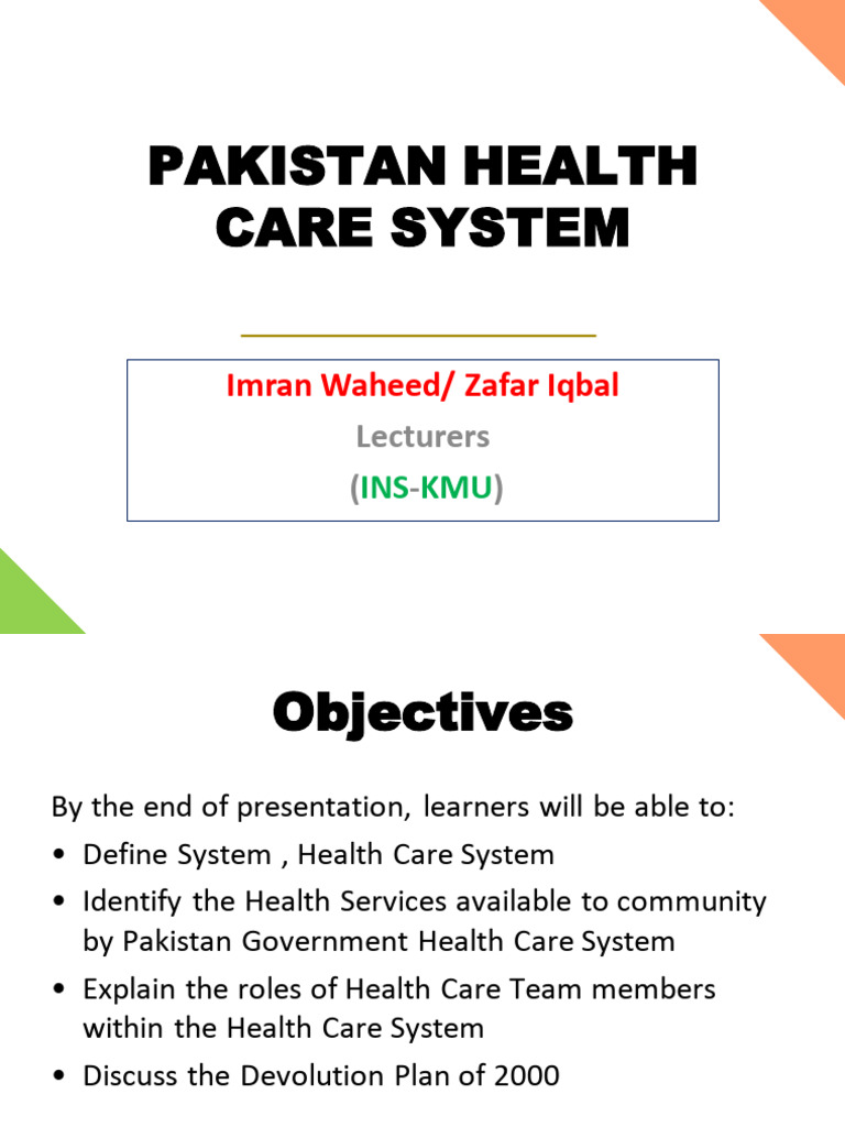 Unit 3.pakistan Health Care System Provided by Immam Ud Din | PDF ...