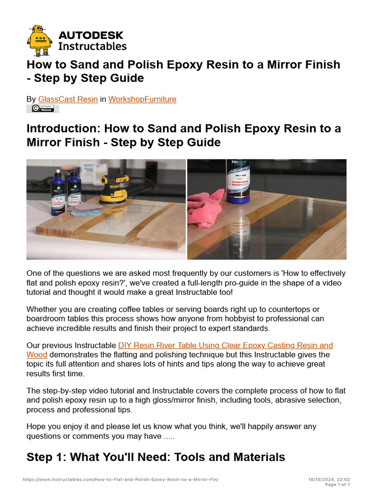 Sanding and Polishing Epoxy Resin Guide | PDF | Abrasive | Materials
