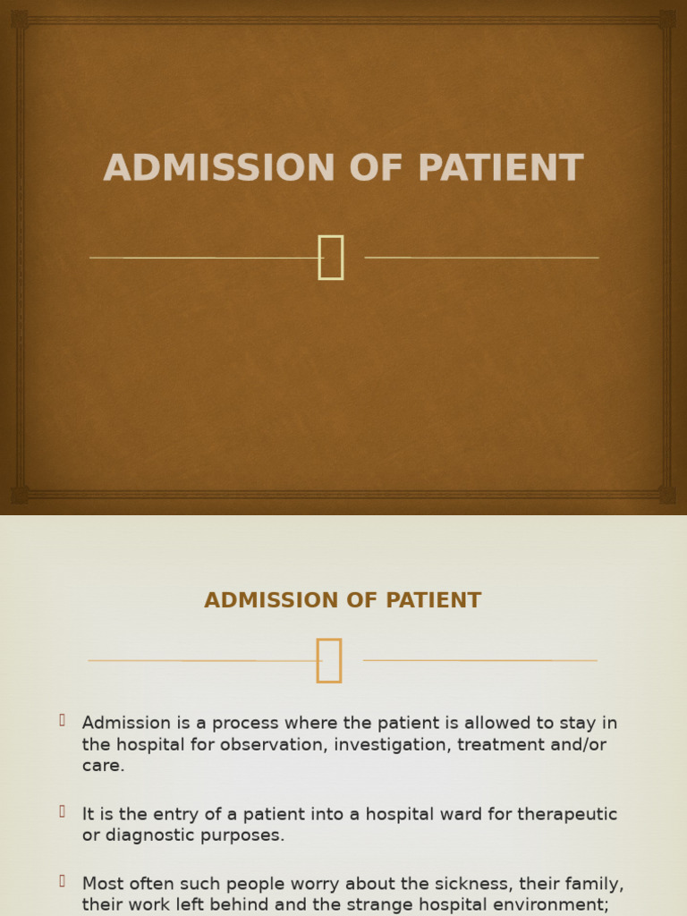 Admission of Patient RM 24 | PDF | Hospital | Patient