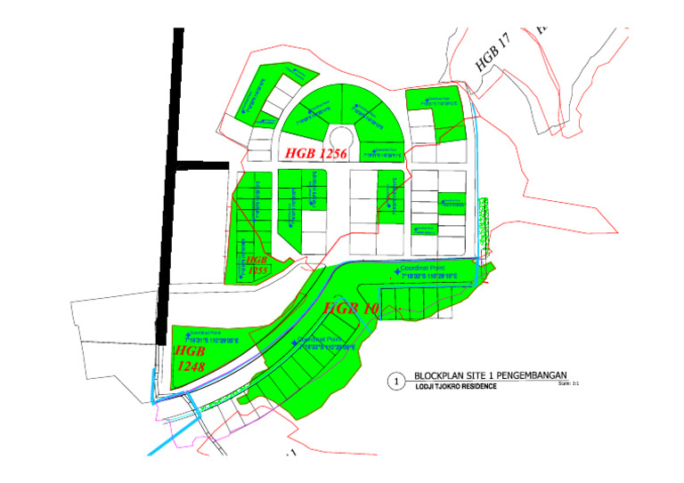 File Blockplan Site 1 Pengembangan | PDF