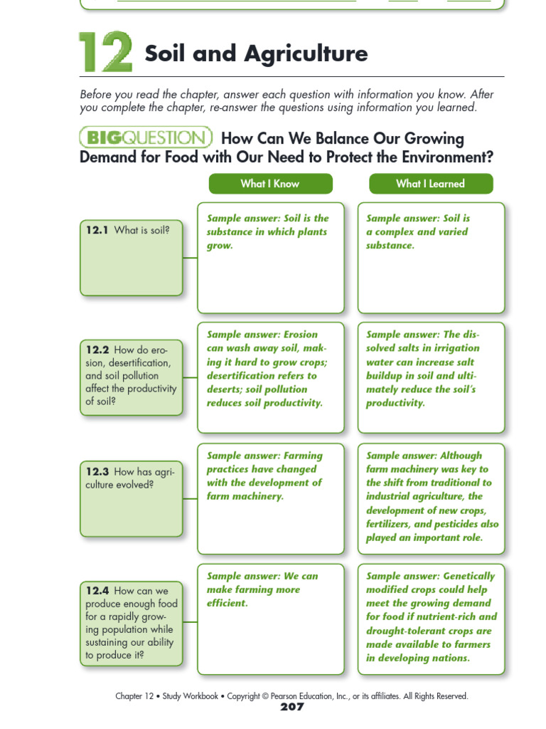 Uploads87698769439envscianswersforworkch11and12 PDF | PDF | Soil ...