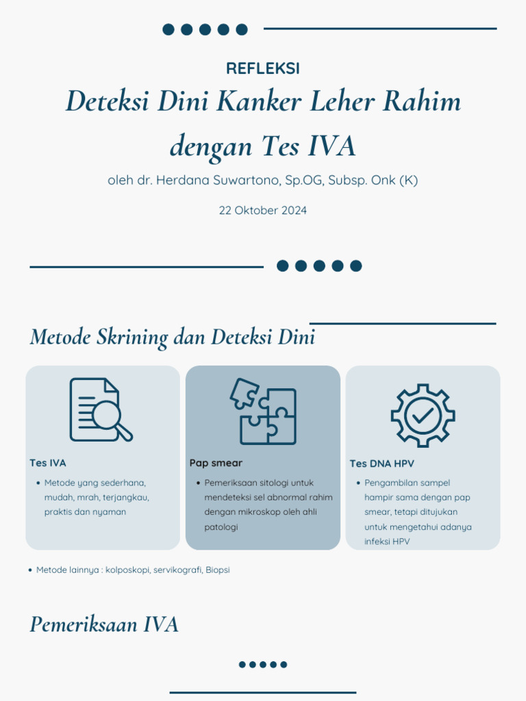 REFLEKSI Deteksi Dini Kanker Serviks Dengan Tes IVA | PDF