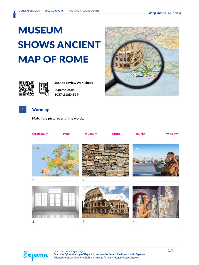 Museum Shows Ancient Map of Rome | PDF | Vocabulary | Linguistics