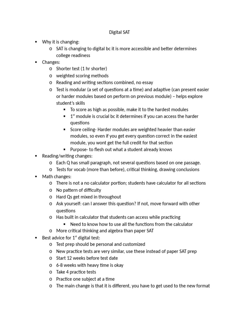 Digital SAT | PDF | Sat | Evaluation Methods