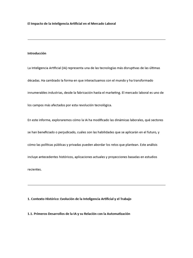 El Impacto De La Inteligencia Artificial En El Mercado Laboral Pdf 1707