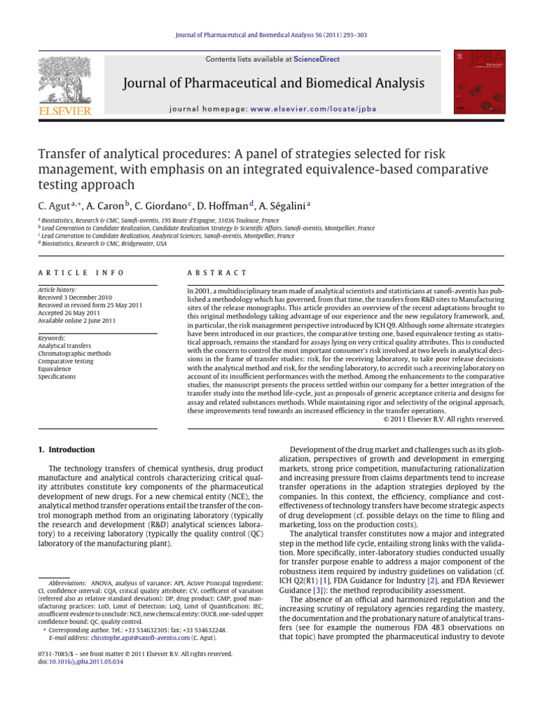Journal of Pharmaceutical and Biomedical Analysis | PDF | Accuracy And ...