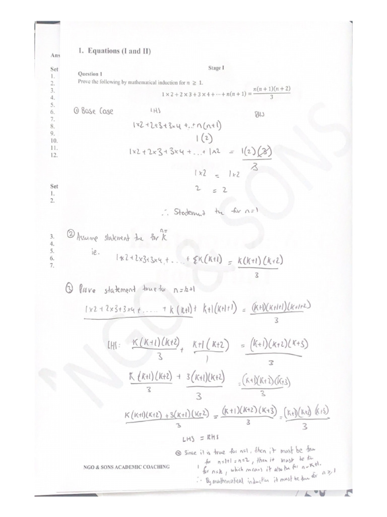 Math Induction | PDF