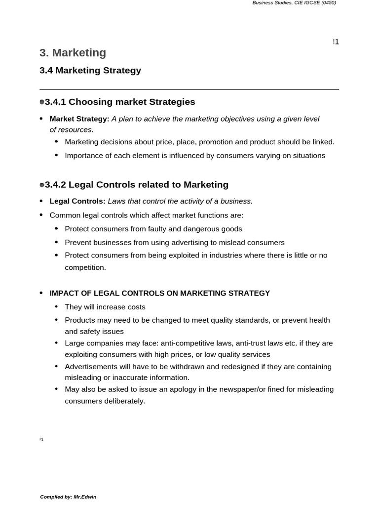 3 4 Marketing Strategy | PDF | Marketing | Market (Economics)