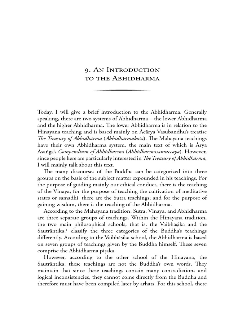 An-Introduction-To-The-Abhidharma - Khenchen Appey Rinpoche | PDF ...