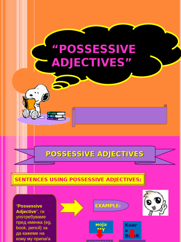 Possessive Adjectives | PDF | Grammar | Semantic Units