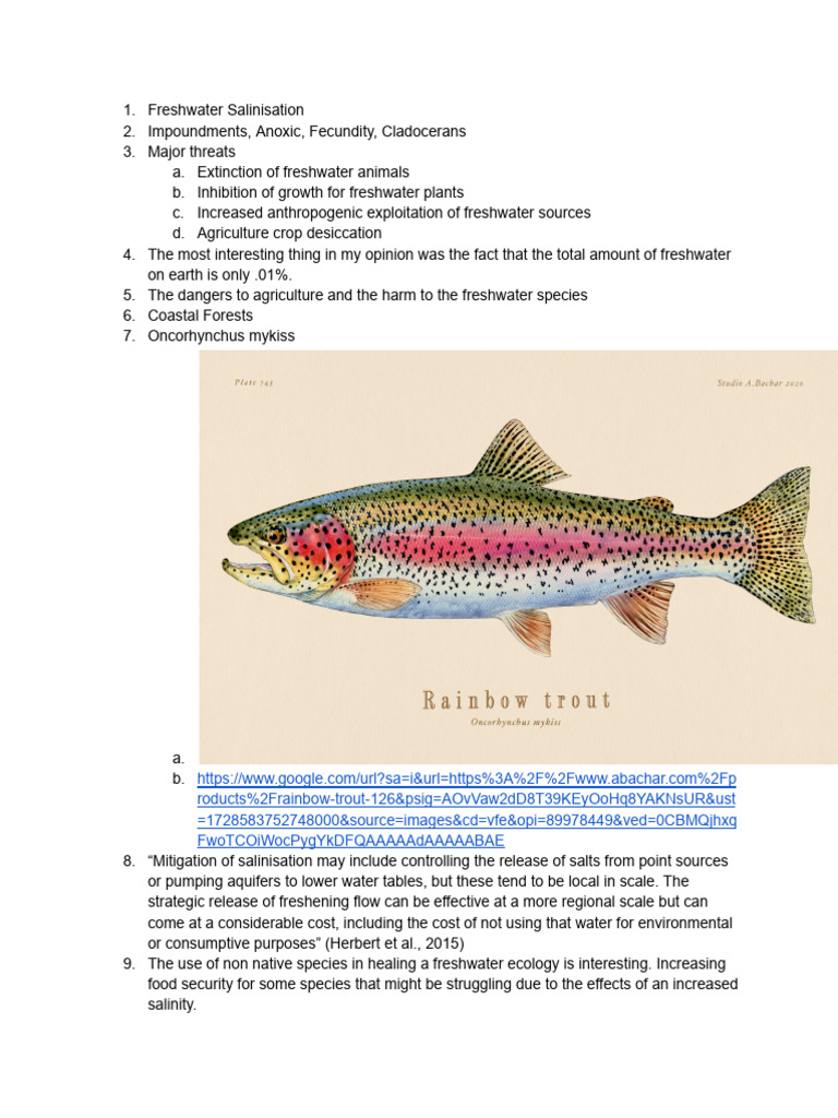 Freshwater Salinisation | PDF