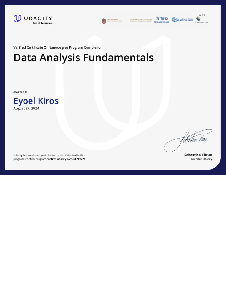 Udacity Certificate | PDF | Computers