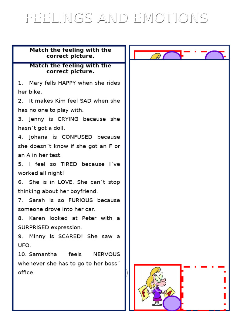 Feelings and Emotions Match | PDF