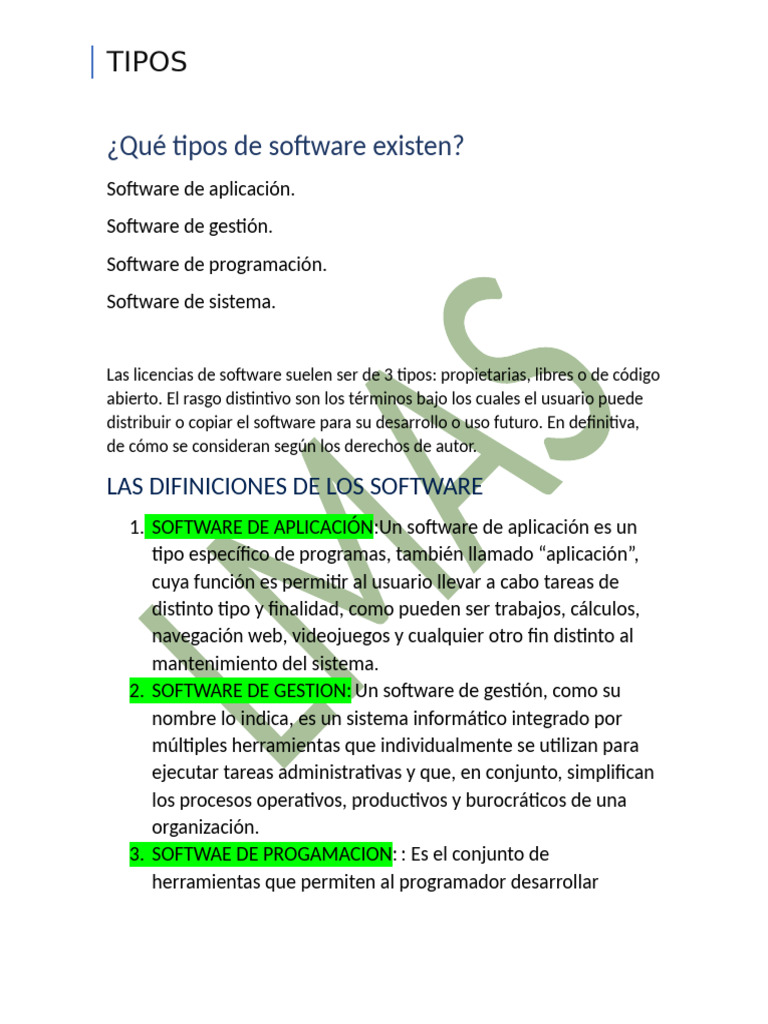 Que Tipos de Software Existen 2 | PDF