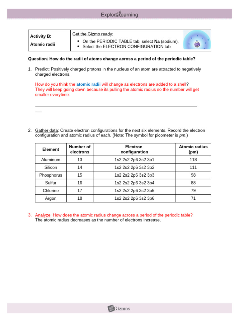 Atomic Radii Trends in Periodic Table | PDF