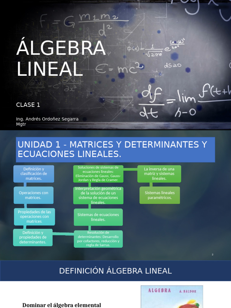 Introducción al Álgebra Lineal y Matrices | PDF | Matriz (Matemáticas ...