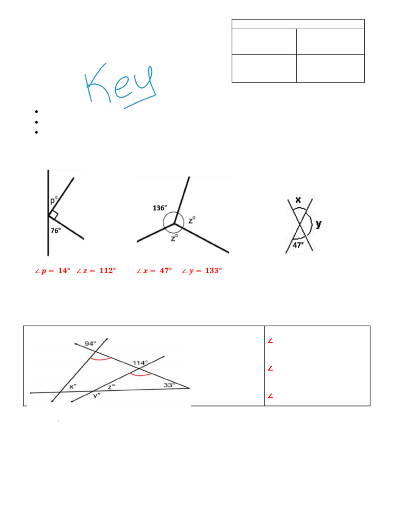 GEO Exam 1 KEY Term 1 V3 Angles and Constructions | PDF | Angle | Triangle