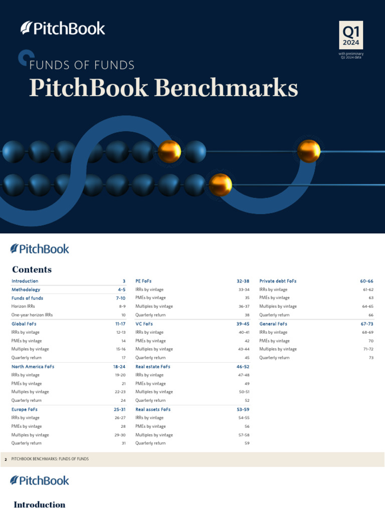 Q1 2024 PitchBook Benchmarks With Preliminary Q2 2024 Data Funds of Funds | PDF | Investing ...