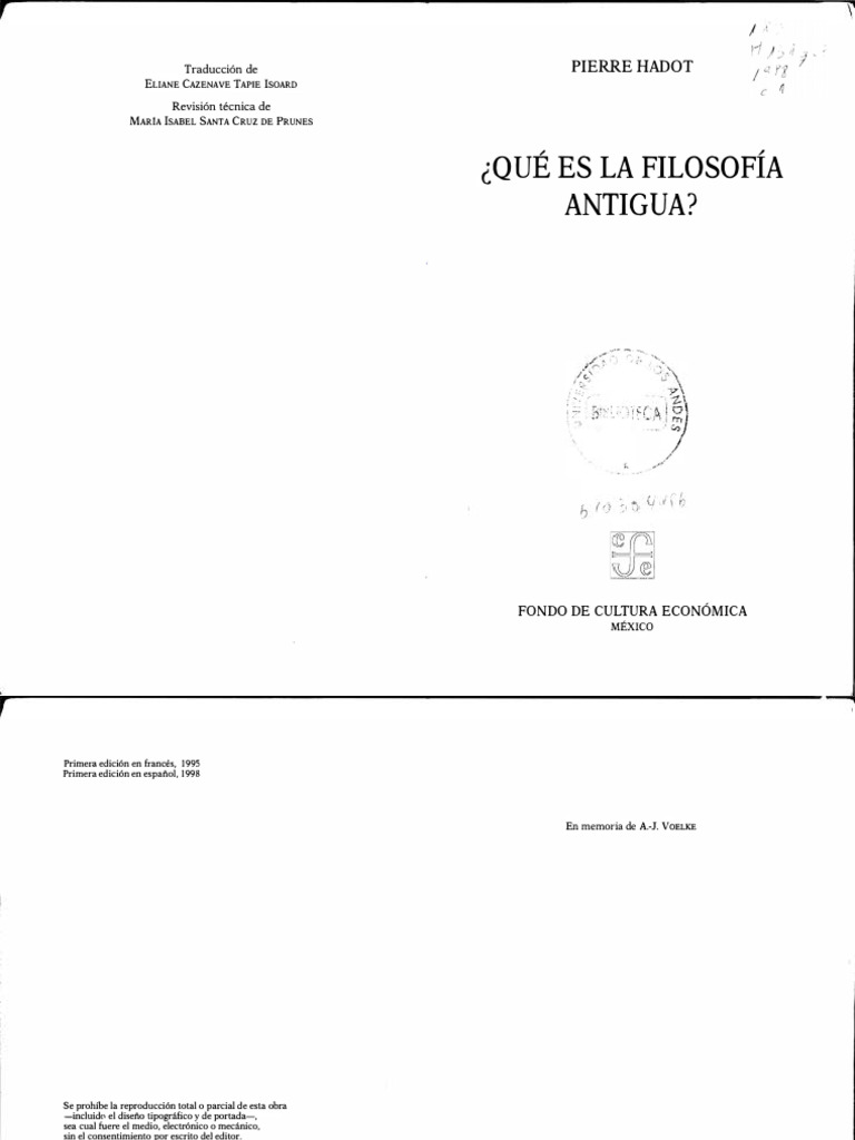 HADOT - El Sabio (¿Qué Es La Filosofía Antigua - ) | PDF