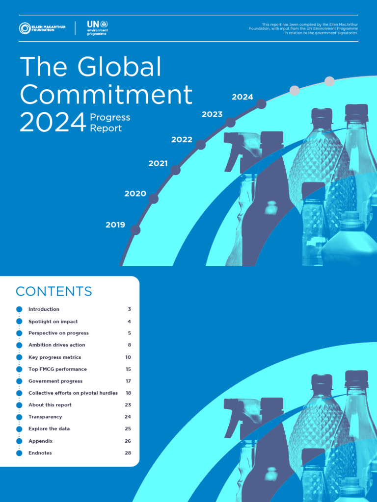 Global Commitment 2024 Progress Report | PDF | Recycling | Plastic