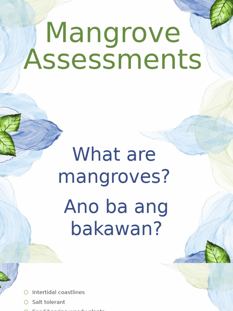 Mangrove Assessments | PDF | Mangrove | Trees
