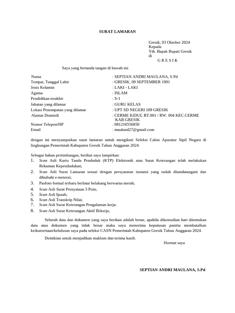 Lampiran Berkas PPPK Andri | PDF