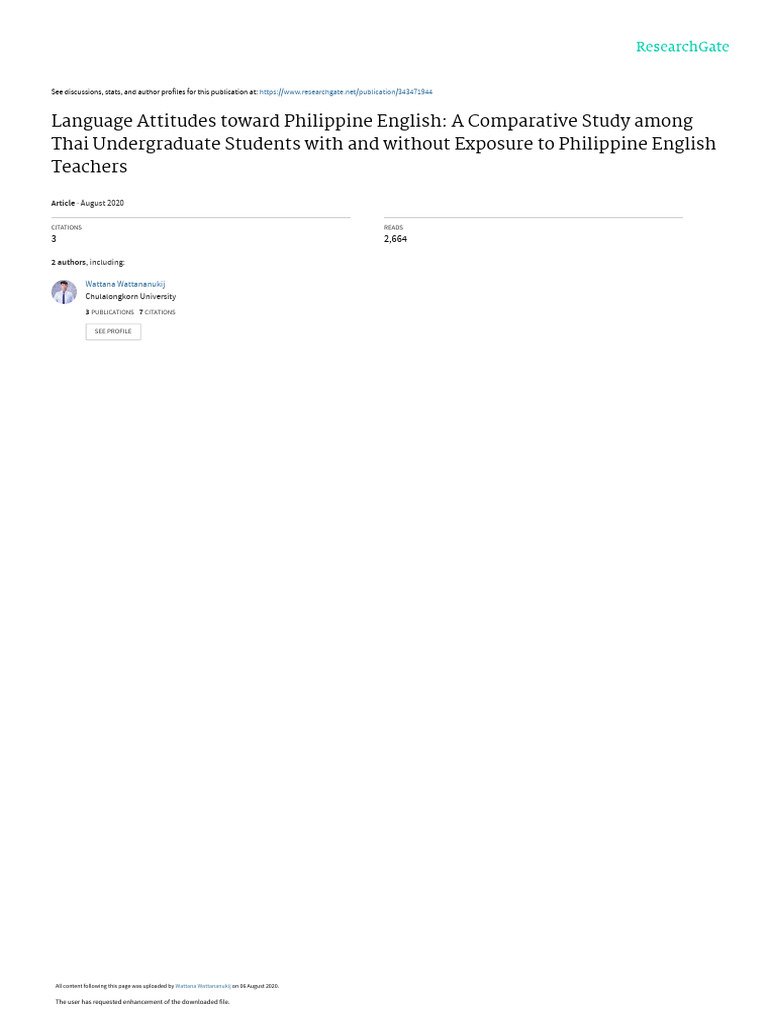 Language Attitudestoward Philippine English AComparative Studyamong ...
