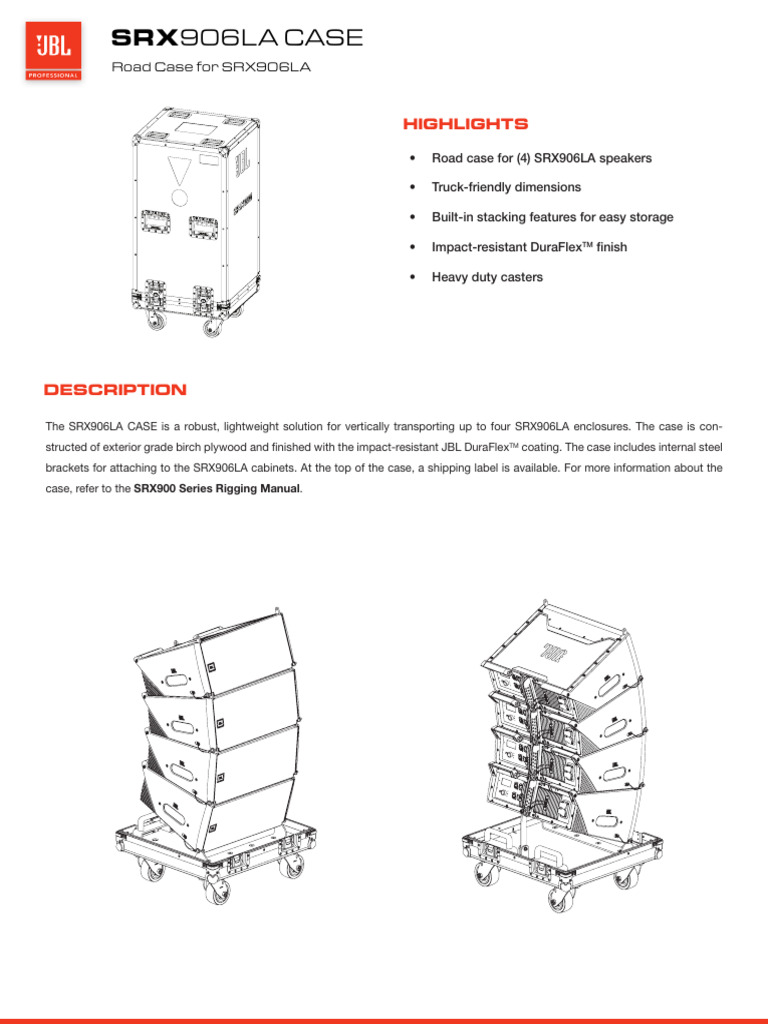 Srx906la Case Spec Sheet - 1000365011a-En | PDF