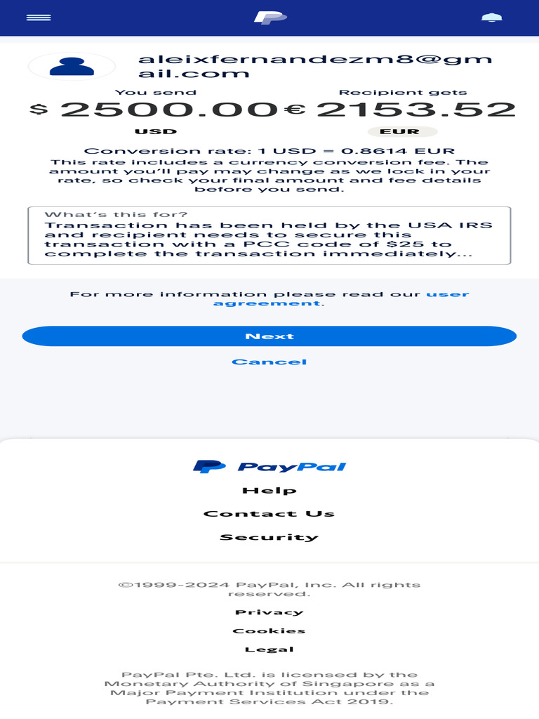 PayPal Make A Payment Preview | PDF