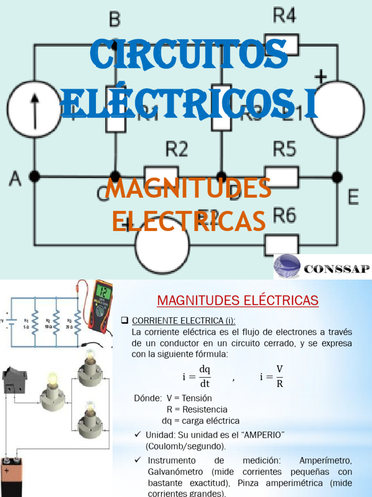 Magnitudes Eléctricas en Circuitos | PDF | Corriente eléctrica | voltaje