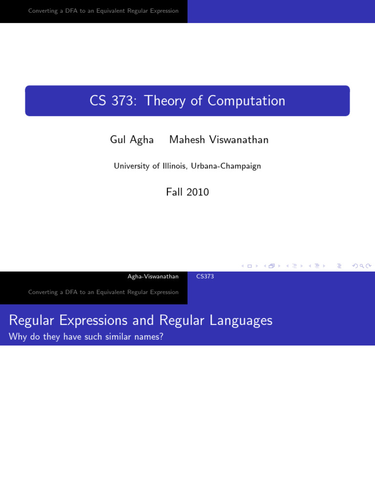 Lect 07 | PDF | Regular Expression | Models Of Computation