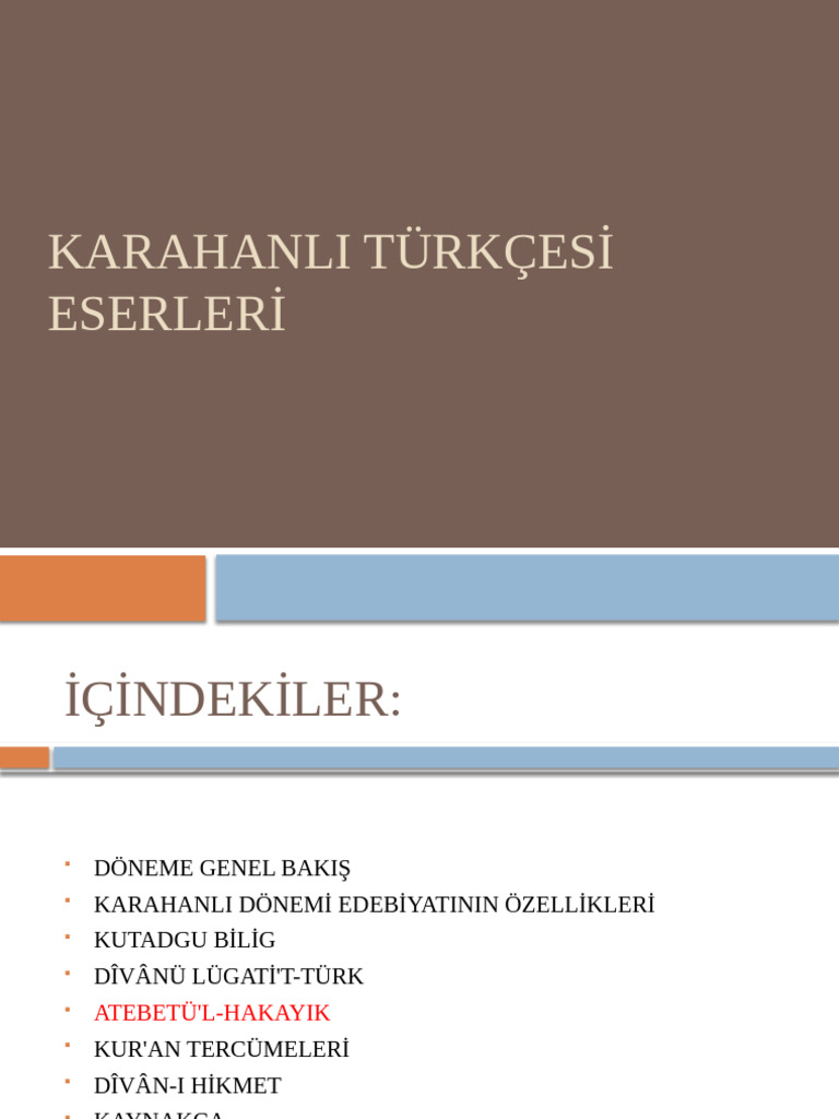Karahanli Türkçesi̇ Eserleri̇ | PDF