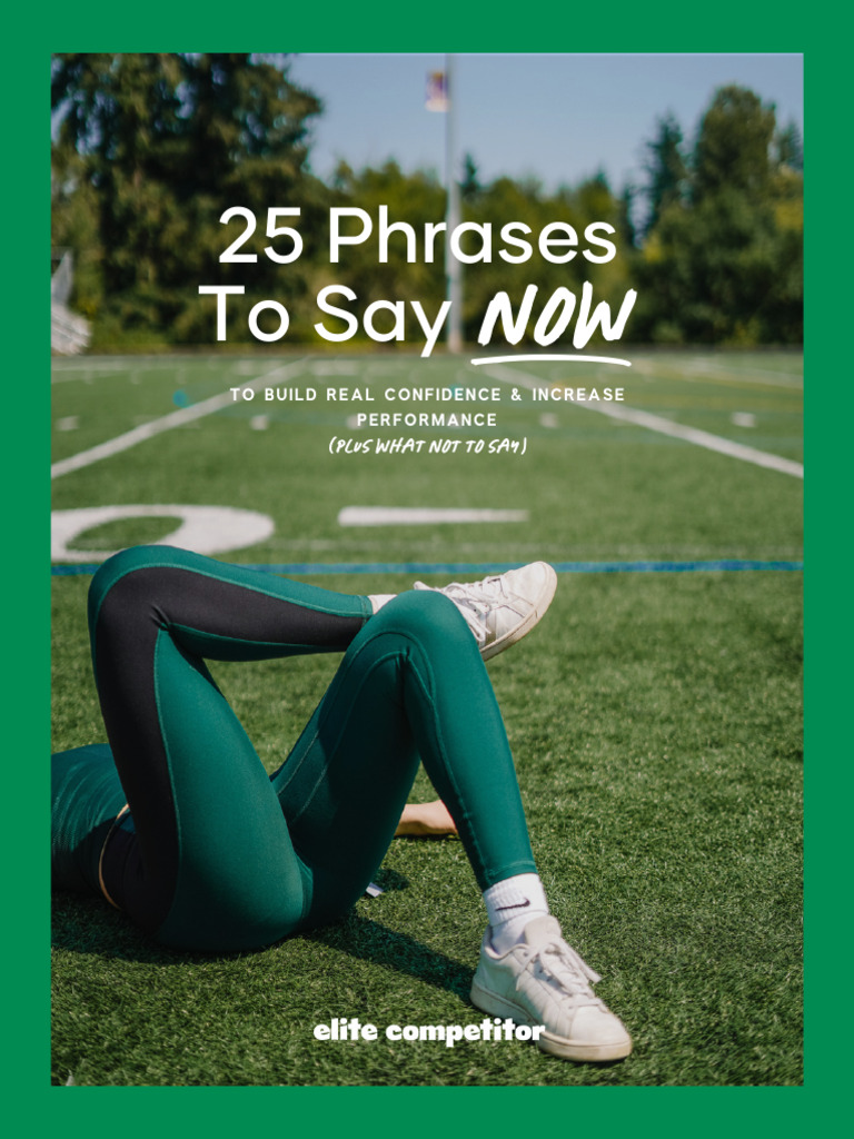 25 Phrases To Say To Young Athletes | PDF | Behavioural Sciences ...