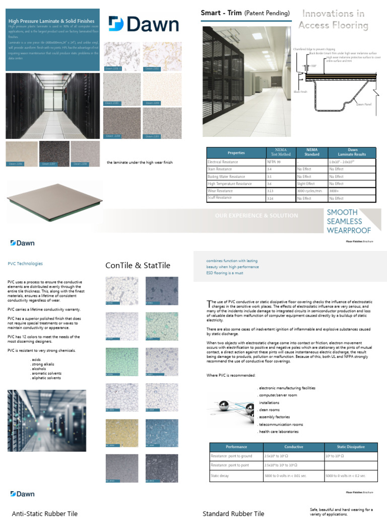 Dawn Floor Finish Brochure | PDF | Electrostatic Discharge | Physical ...