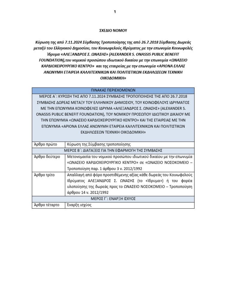 Δωρεά του Ιδρύματος Ωνάση | PDF