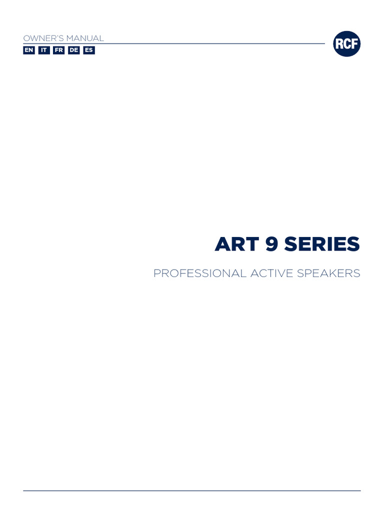 MANUAL art_9_serie | PDF | Electrical Connector | Loudspeaker