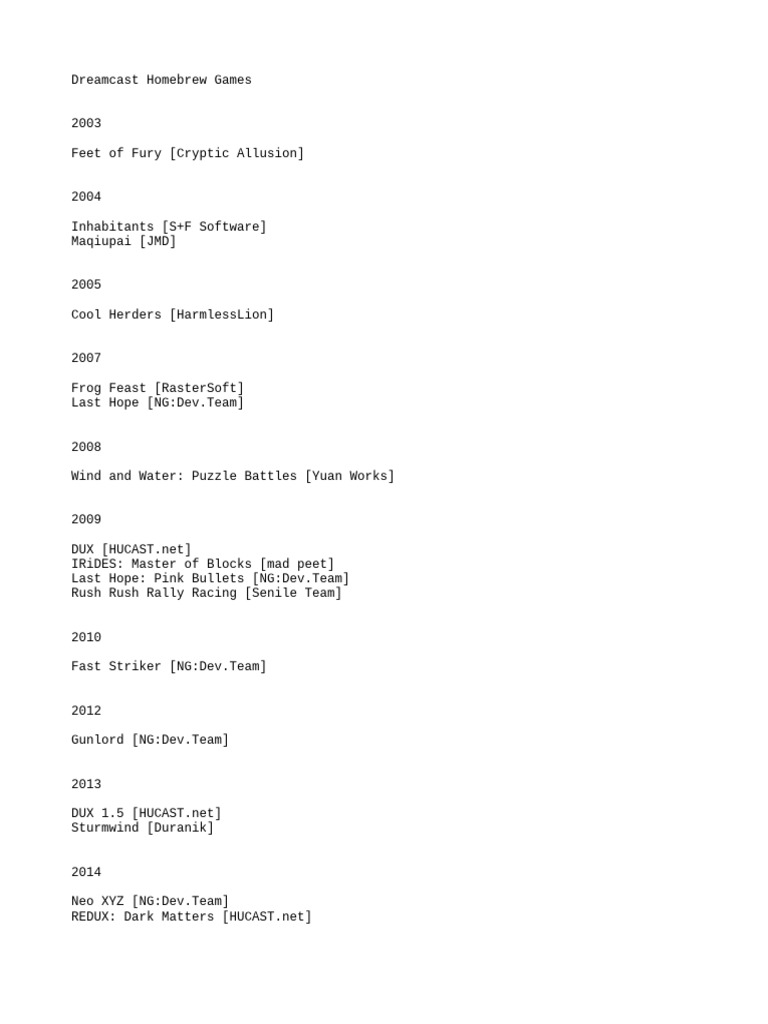 Dreamcast Homebrew | PDF