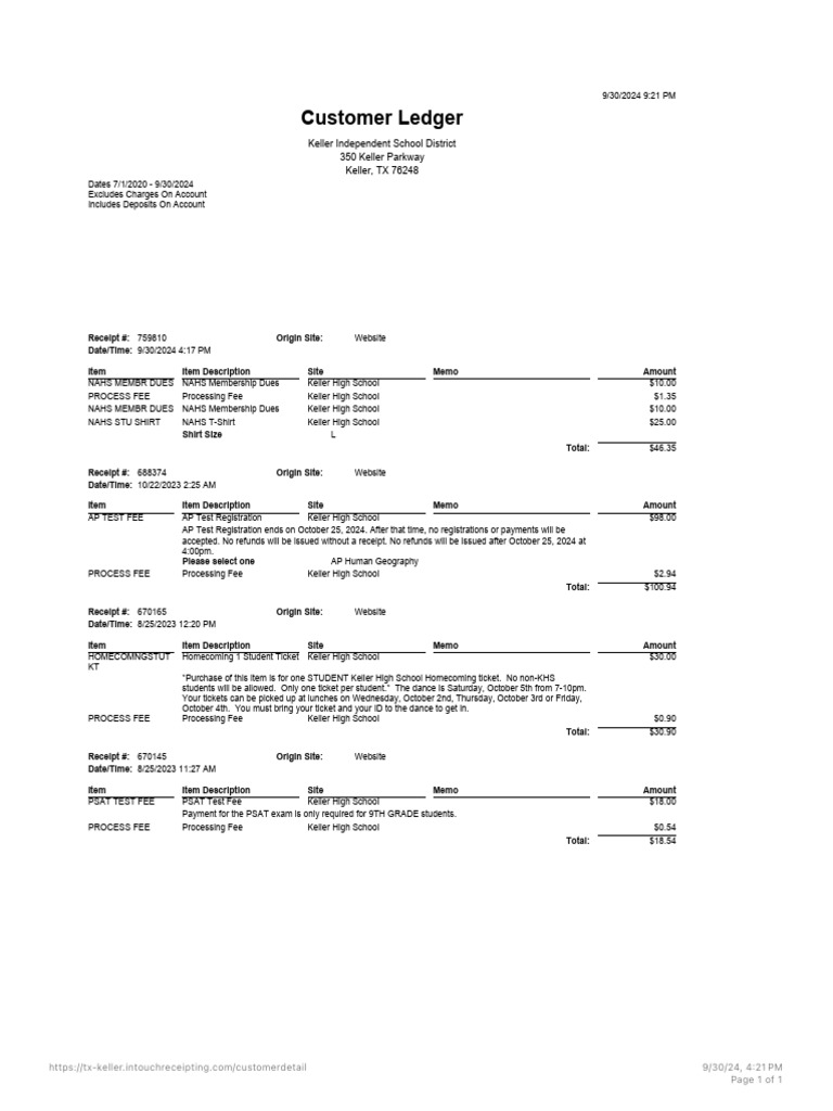 Recipt | PDF | Fee | Payments