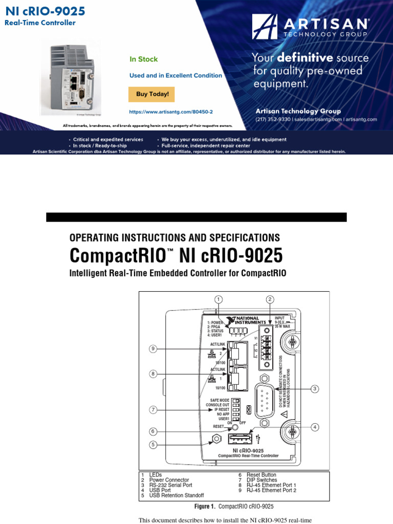 NI_cRIO_9025_Manual | PDF | Booting | Electronics
