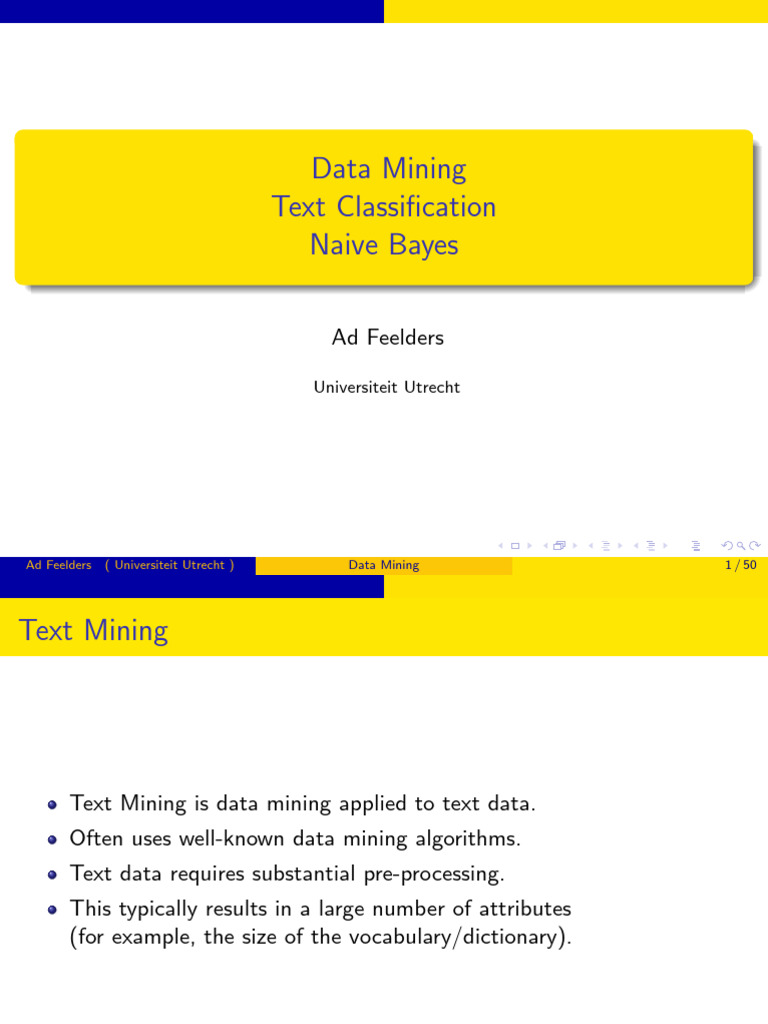 T4L1 Naive Bayes | PDF | Statistical Classification | Applied Mathematics