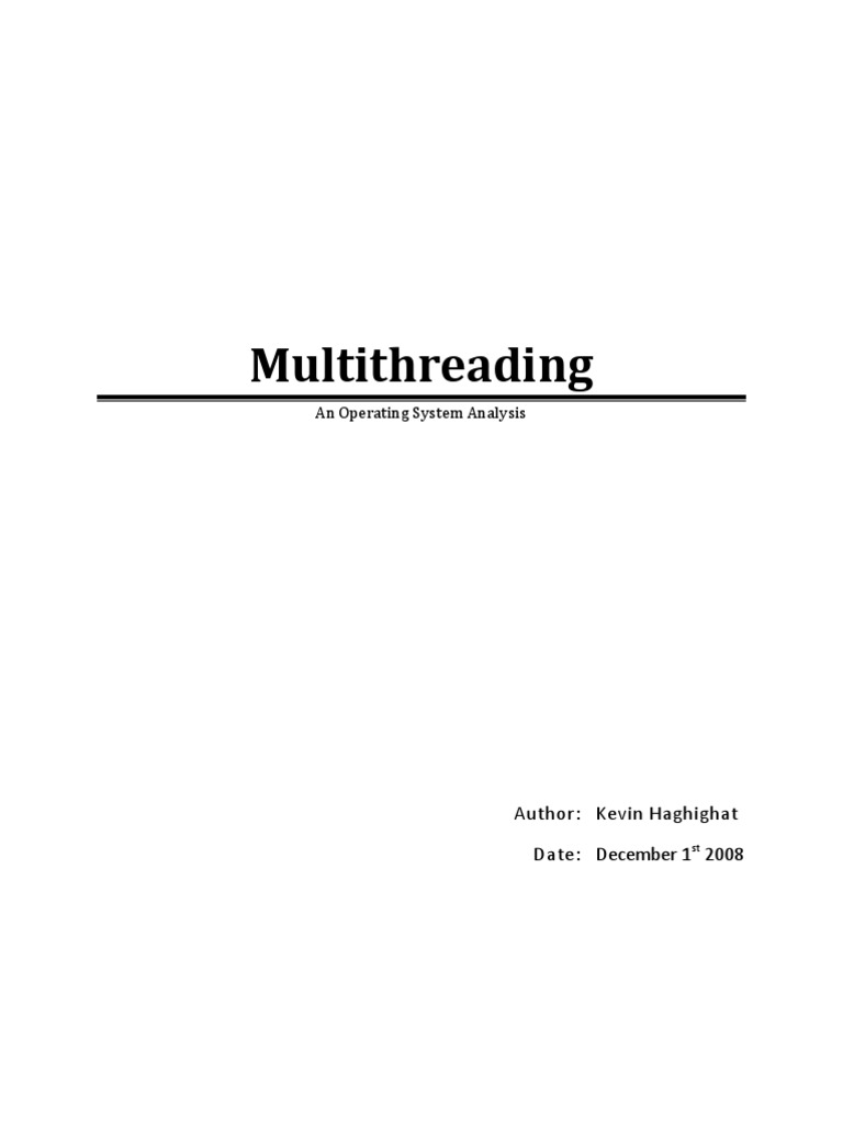 Multithreading: An Operating System Analysis | PDF | Thread (Computing ...