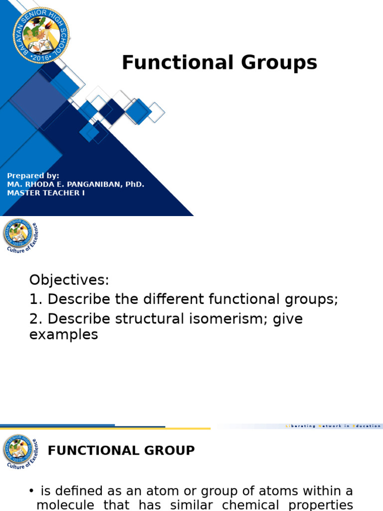 Q2 Ppt4 Functional Groups | PDF | Alkene | Functional Group